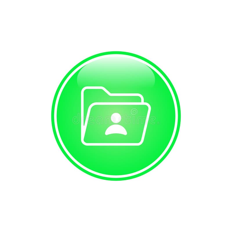 Folder Icon Vector Inside Glossy Circle Template Stock Vector ...