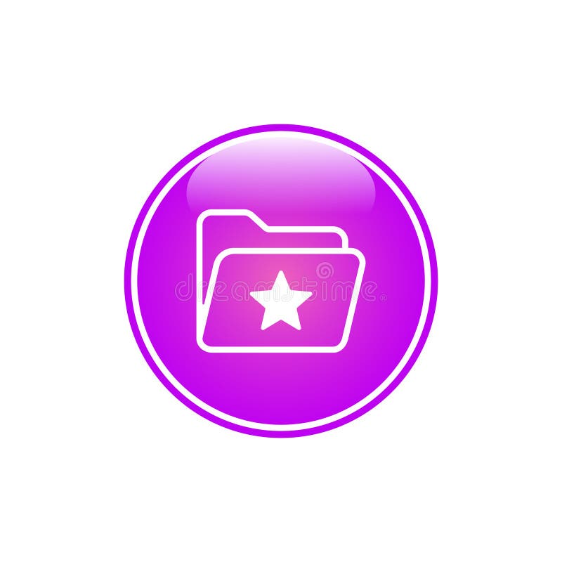 Folder Icon Vector Inside Glossy Circle Template Stock Vector ...