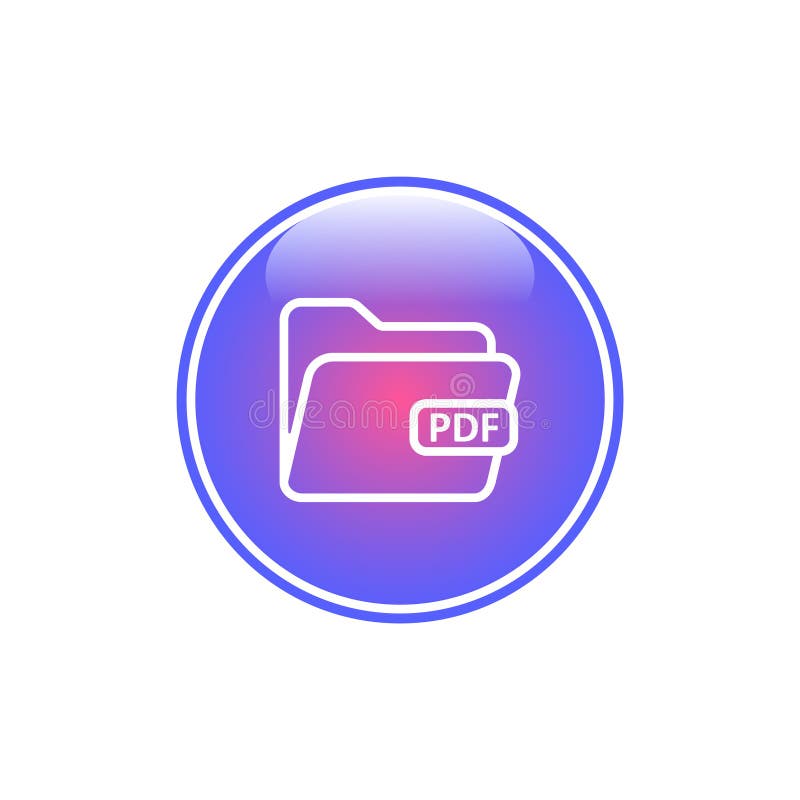 Folder Icon Vector Inside Glossy Circle Template Stock Vector ...