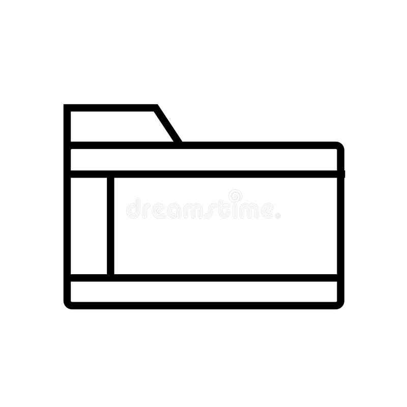 Folder Icon Vector Sign and Symbol Isolated on White Background, Folder ...
