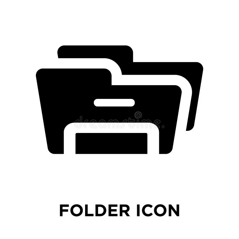 Folder Icon Vector Sign and Symbol Isolated on White Background, Folder ...