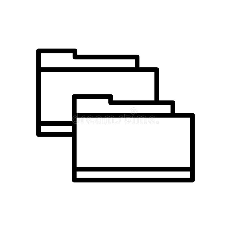 Folder Icon Vector Sign and Symbol Isolated on White Background, Folder ...
