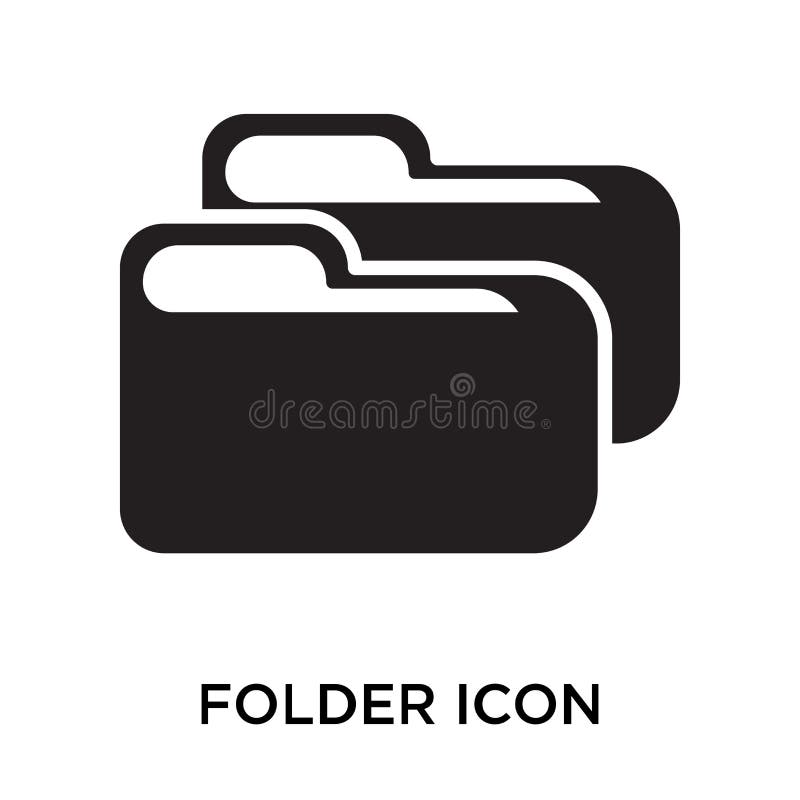 Folder Icon Vector Sign and Symbol Isolated on White Background, Folder ...