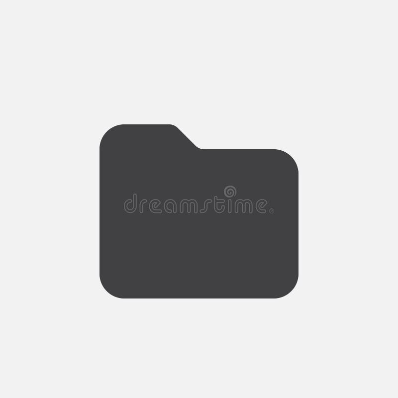 Folder Icon, Vector Logo Illustration, Pictogram Isolated on White ...