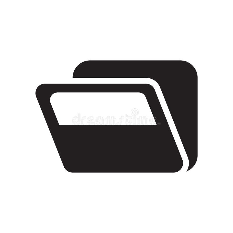 Folder Icon Vector Sign and Symbol Isolated on White Background, Folder ...