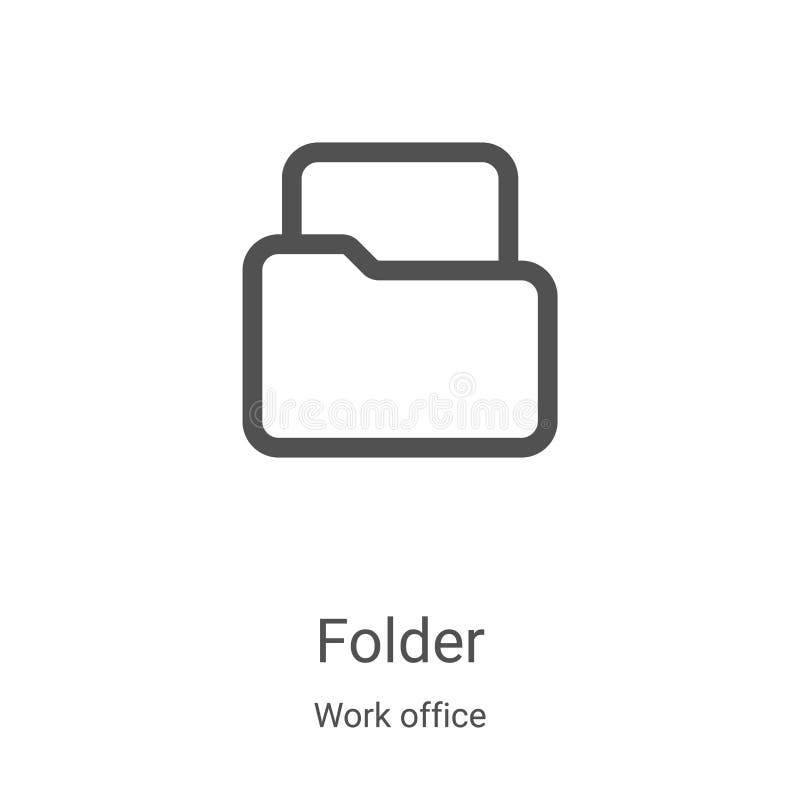 Folder Icon Vector from Work Office Collection. Thin Line Folder ...
