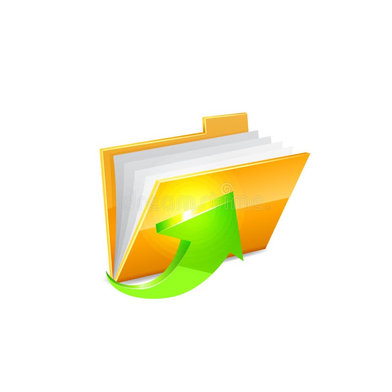 Folder icon stock vector. Illustration of paper, white - 50177691