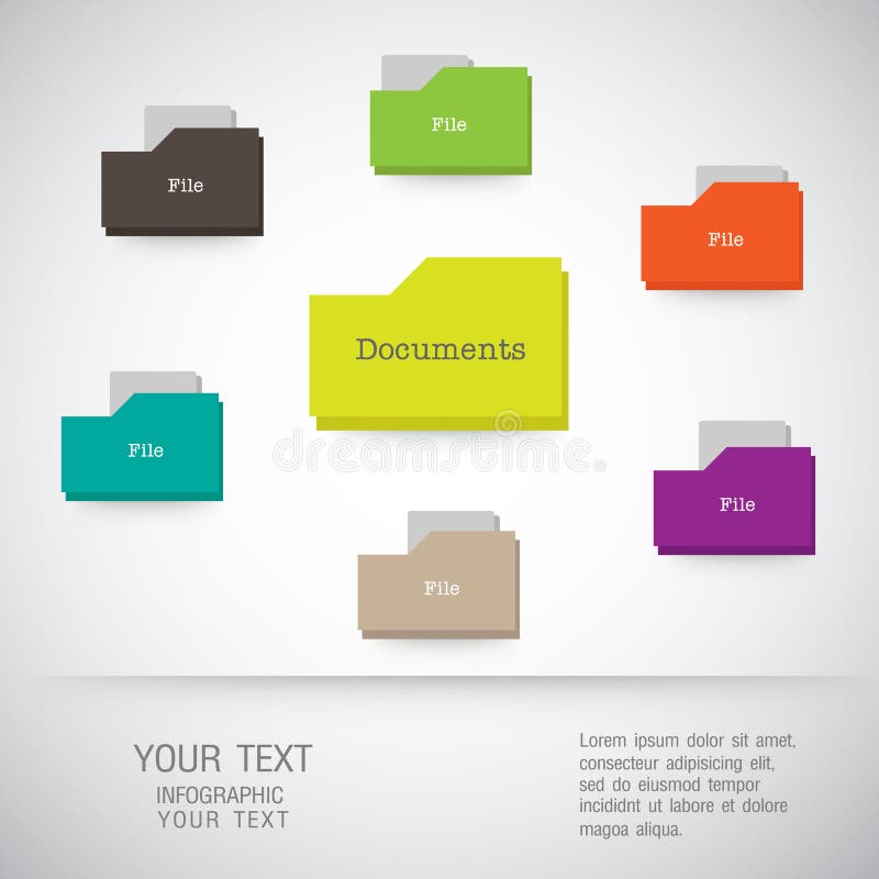 Folder Icons Business Set - Illustration Stock Vector - Illustration of ...