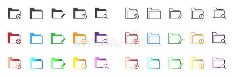 Gradient Folder Icons Stock Illustrations – 970 Gradient Folder Icons ...