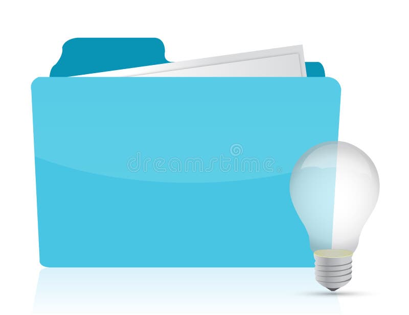 Folder with Ideas stock illustration. Illustration of design - 28333425