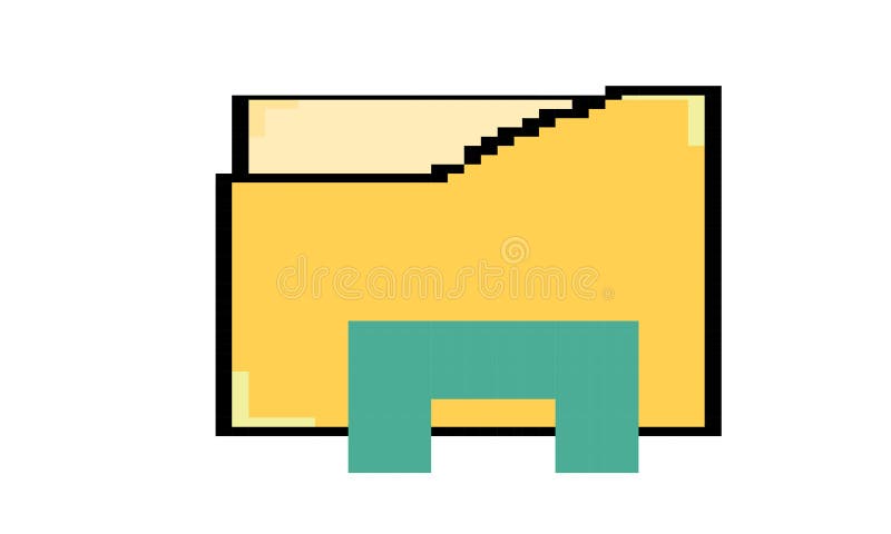 Folder Illustration pixel stock illustration. Illustration of cursor ...