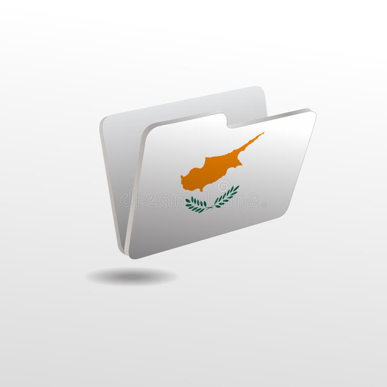 Folder with the Image of the Flag of CYPRUS Stock Vector - Illustration ...