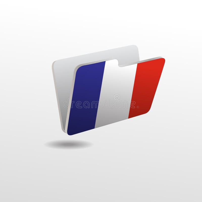 Folder with the Image of the Flag of FRANCE Stock Illustration ...