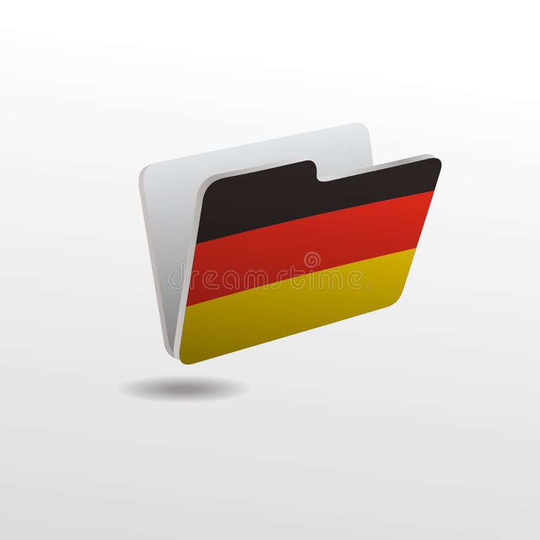 Folder with the Image of the Flag of GERMANY Stock Vector ...