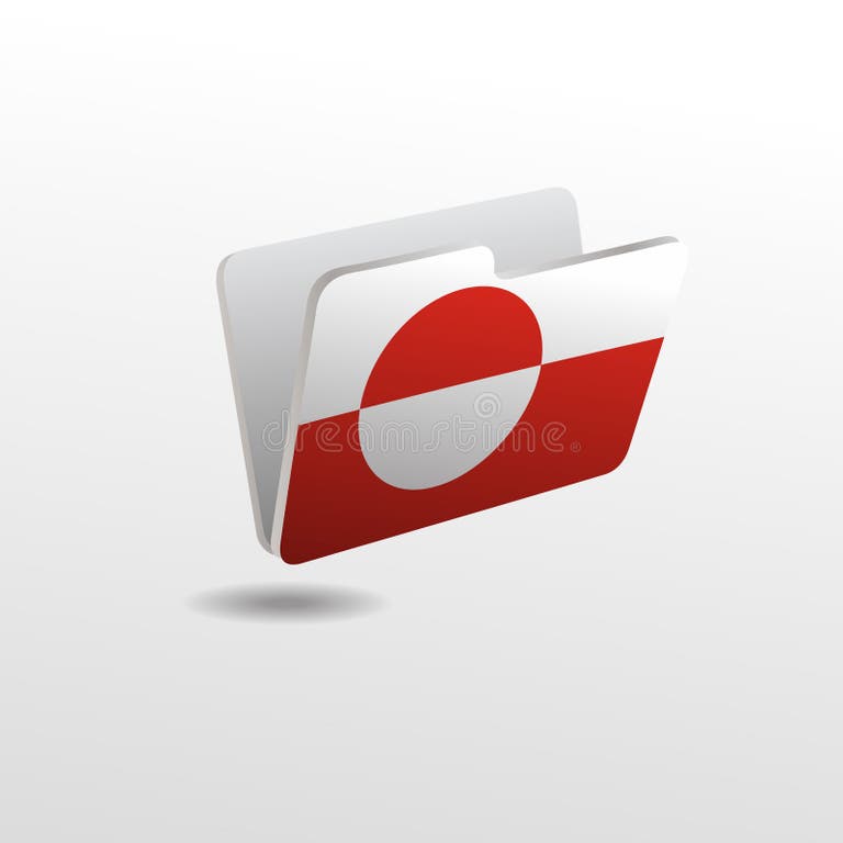 Folder with the Image of the Flag of GREENLAND Stock Illustration ...