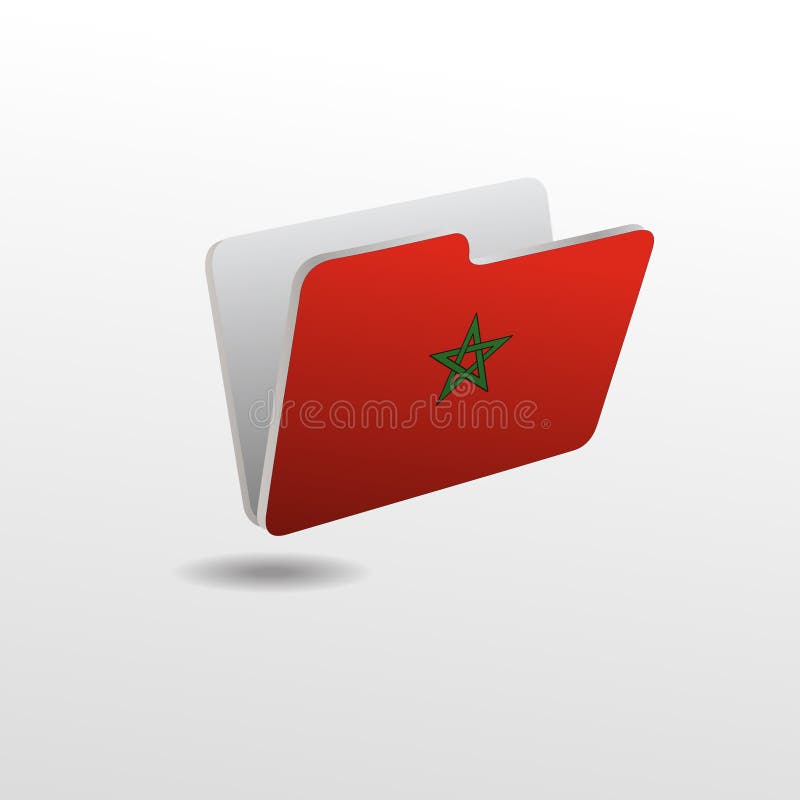 Folder with the Image of the Flag of MOROCCO Stock Illustration ...