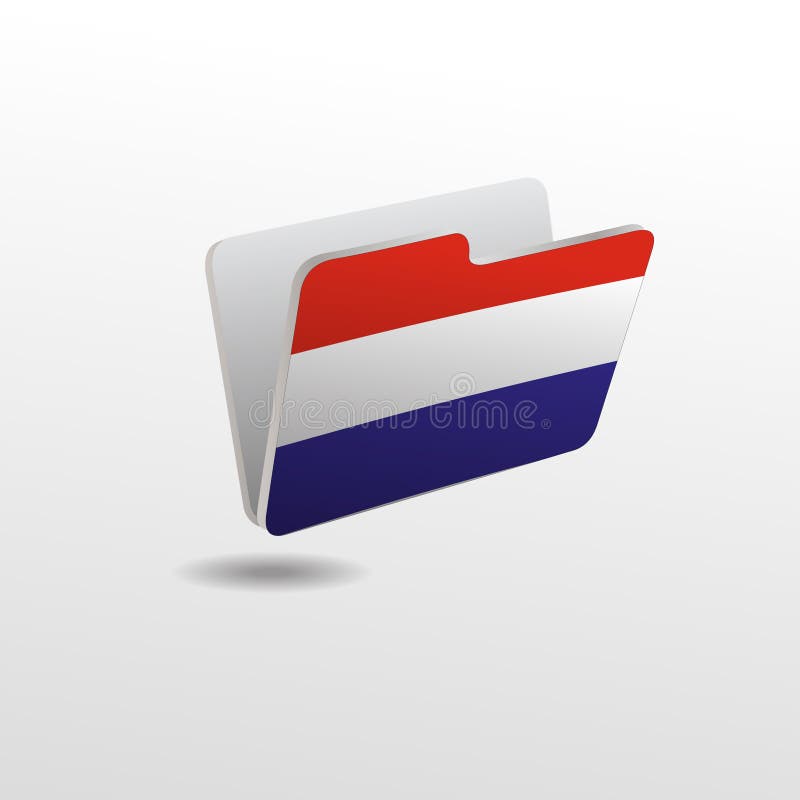 Folder with the Image of the Flag of NETHERLANDS Stock Vector ...
