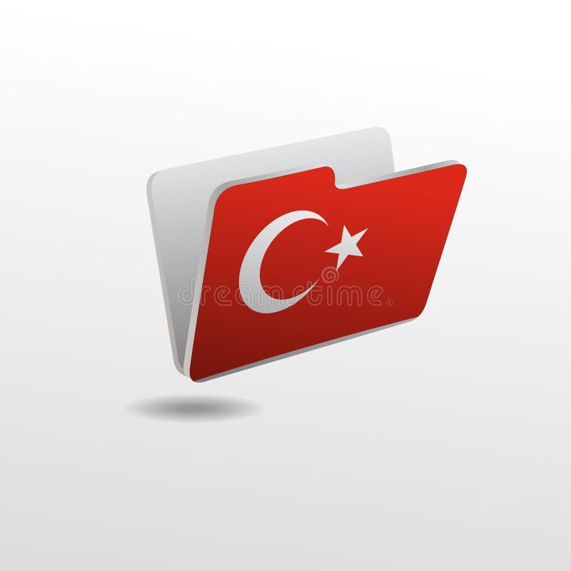 Folder with the Image of the Flag of TURKEY Stock Illustration ...