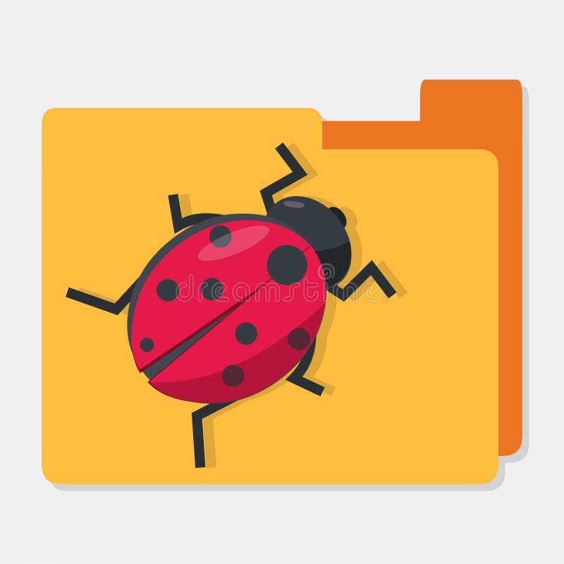 Folder Infected by the Virus Concept Symbol Vector Illustration Stock ...