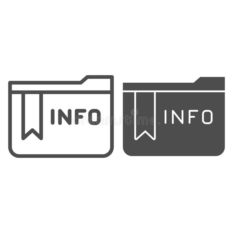 Folder with Information Thin Line Icon. Info Folder Vector Illustration ...