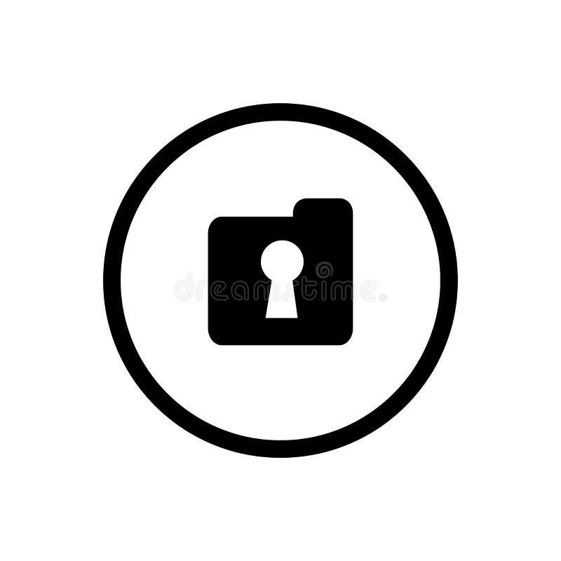 Folder and Keyhole Logo Design, Secret Document Icon, Folder and Lock ...