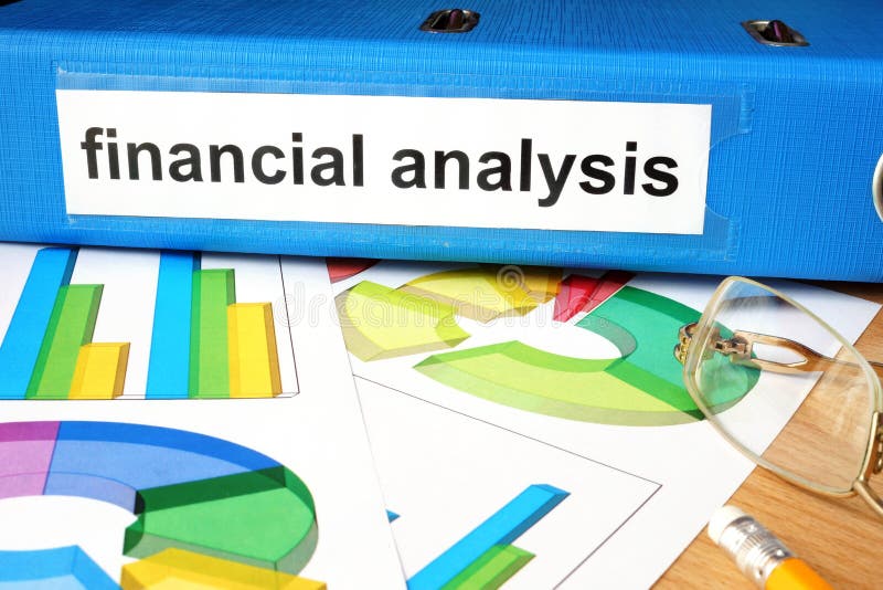 Folder with Label Financial Analysis. Stock Image - Image of revenue ...