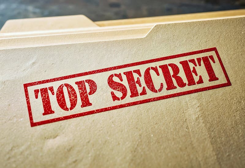 Folder Labeled Top Secret Indicating High-security Clearance and ...