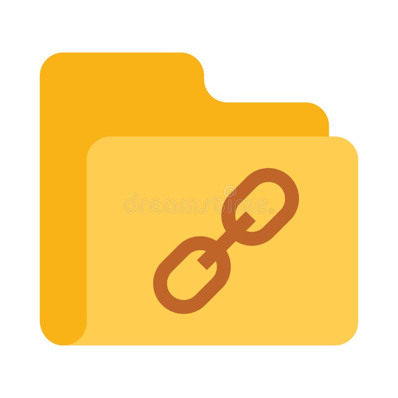 Folder Link Color VECTOR Icon Stock Illustration - Illustration of icon ...