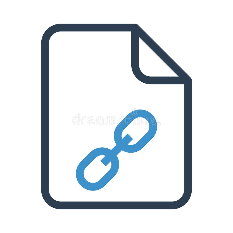 Folder link Line icon stock vector. Illustration of development - 104497283