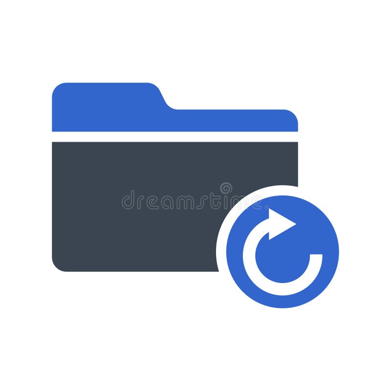 Folder loading icon stock vector. Illustration of sign - 174901434