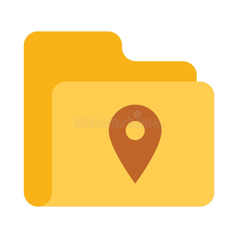 Folder location Line icon stock vector. Illustration of development ...