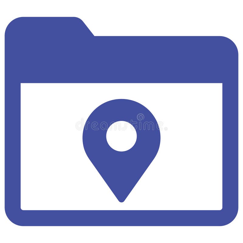 Folder Location Isolated Vector Icon Which Can Easily Modify or Edit ...