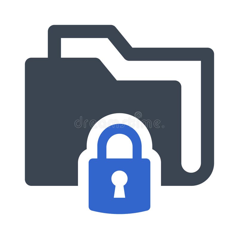 Folder lock icon stock vector. Illustration of protection - 274945229