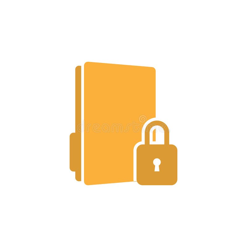 Folder Lock, Protection and Security Vector Icons Set Cyber Computer ...