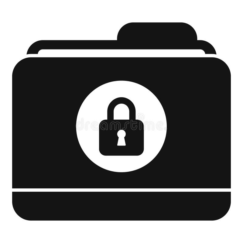 Lock Folder Icon Simple Vector. Cipher Data Stock Illustration - Illustration of math, code ...