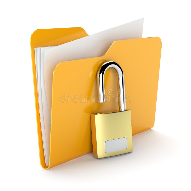 Folder lock stock illustration. Illustration of internet - 70888173