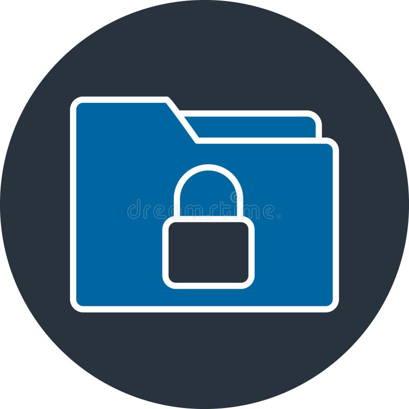 Folder Lock Which Can Easily Edit or Modify Stock Illustration ...