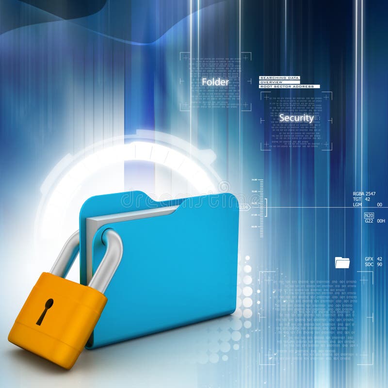 Folder locked stock illustration. Illustration of file - 40940170