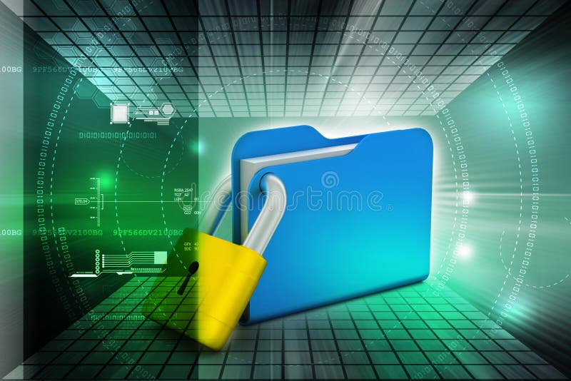 Folder locked stock illustration. Illustration of floor - 42927976