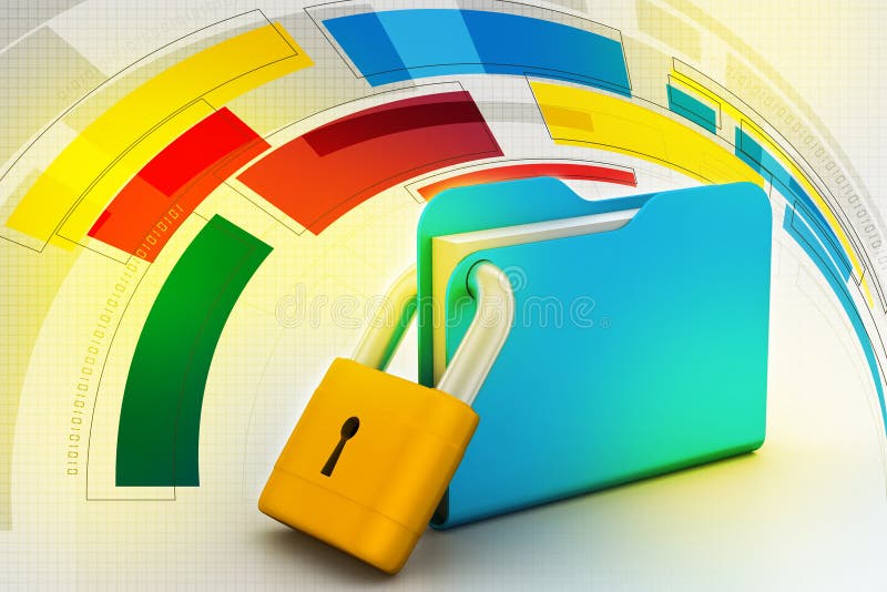 Folder locked stock illustration. Illustration of empty - 42930494