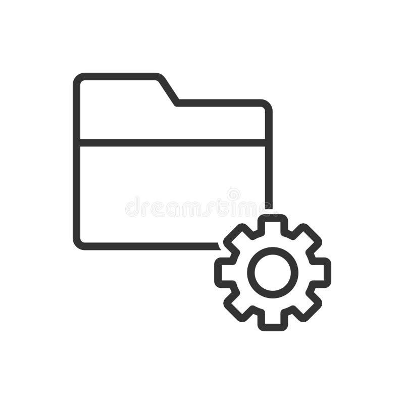 Folder Maintenance Icon - Data Setting Icon Stock Vector - Illustration ...