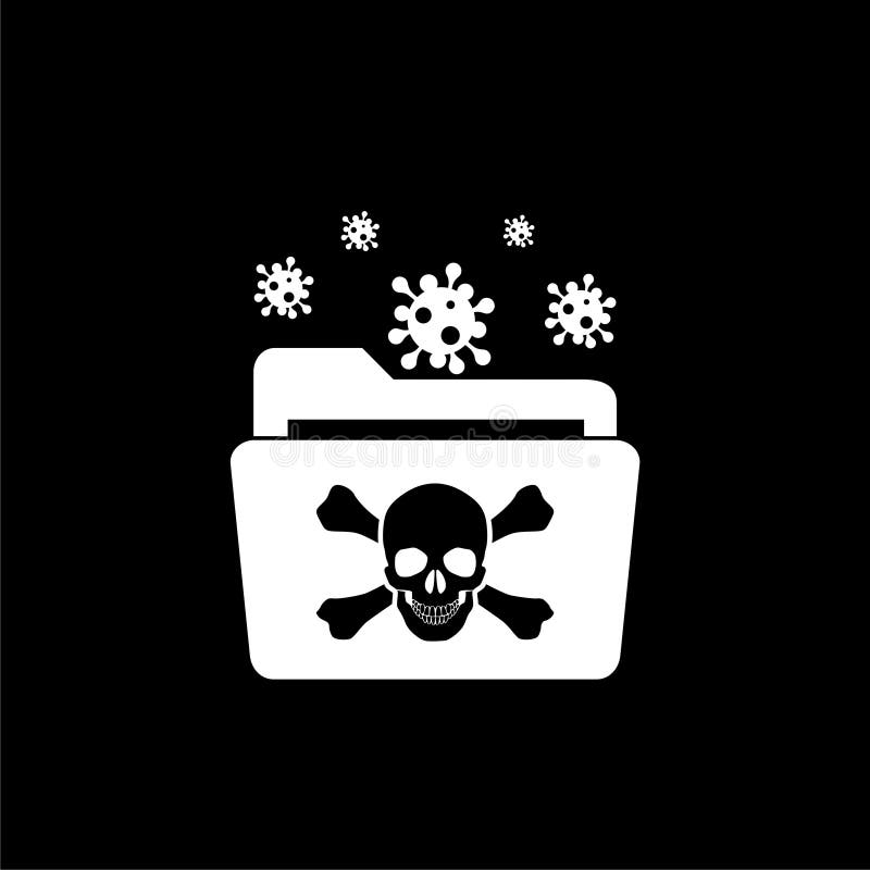 Malware Folder stock illustration. Illustration of tech - 357395868