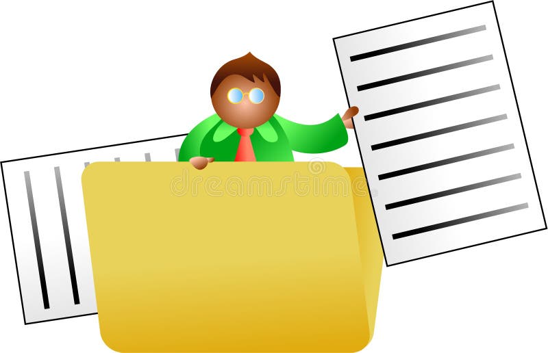 Folder man stock illustration. Illustration of paperwork - 1072290