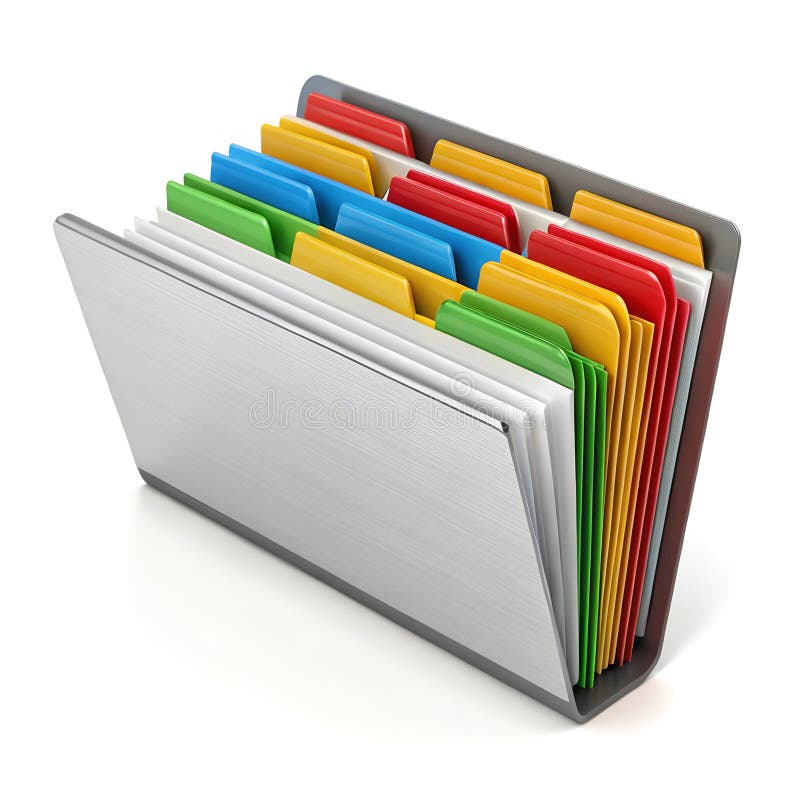 Folder Management 3D Icon on White Background â€ Organization, Files ...
