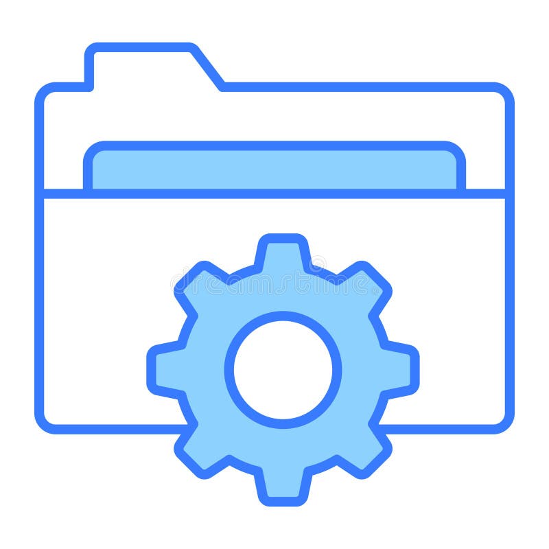 Folder Management Icon Modern Illustration Stock Vector - Illustration ...