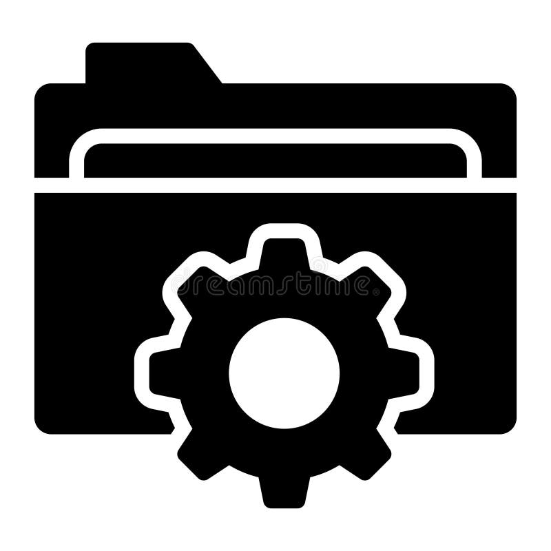 Gear with Folder, Icon of Folder Setting in Modern Style Stock Vector ... Gear with Folder, Icon of Folder Setting in Modern Style Stock Vector ...