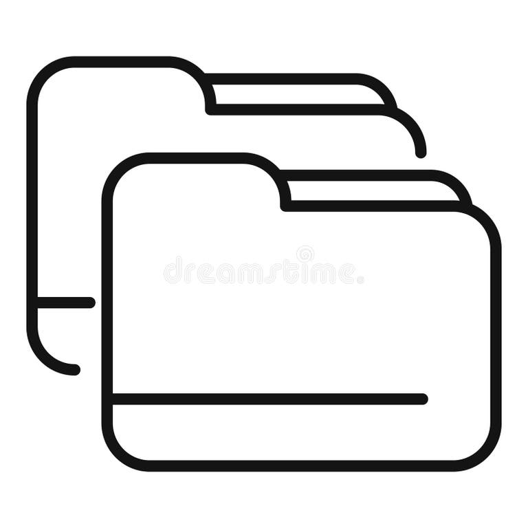 Folder Map System Icon Outline Vector. Screen Plan Stock Image - Image ...