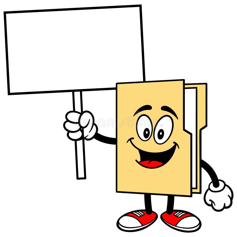 Folder Mascot Running stock vector. Illustration of school - 55195457