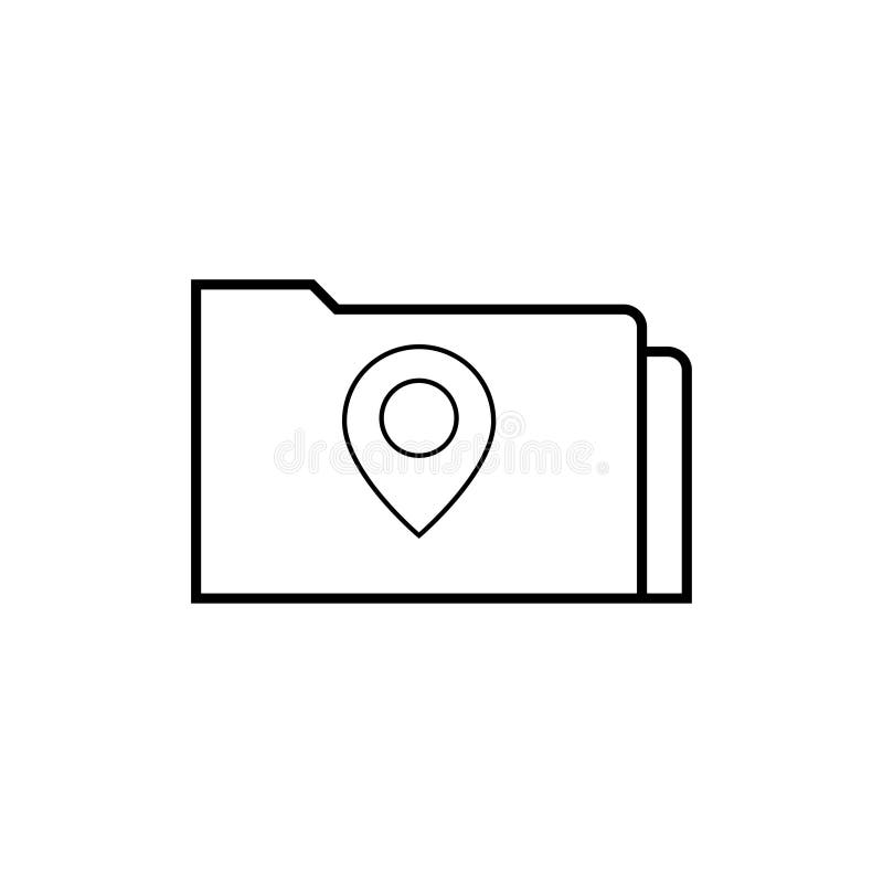 Folder with Navigation Sign. Locations Folder Eps Ten Stock ...