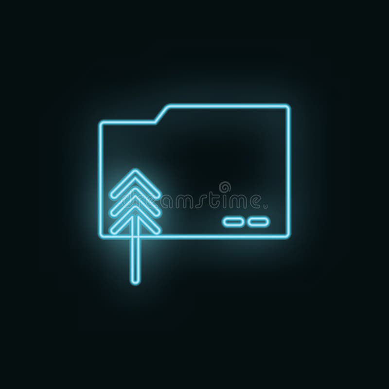 Folder, Neon, Icon. Web Development Vector Icon. Element of Simple ...